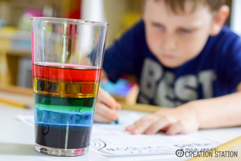Liquid Rainbow Science Experiment - Mrs. Jones Creation Station