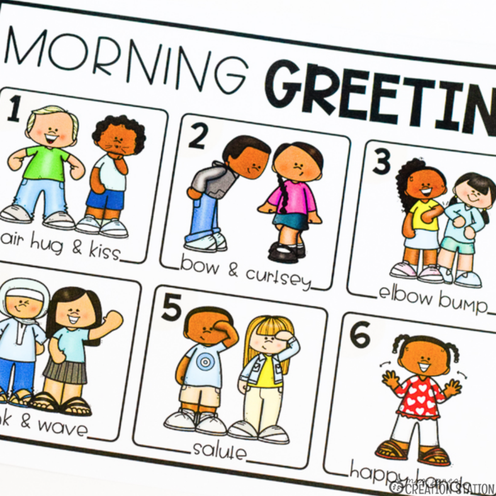 Creative Ways for Safe Greetings in the Classroom - Mrs. Jones Creation ...