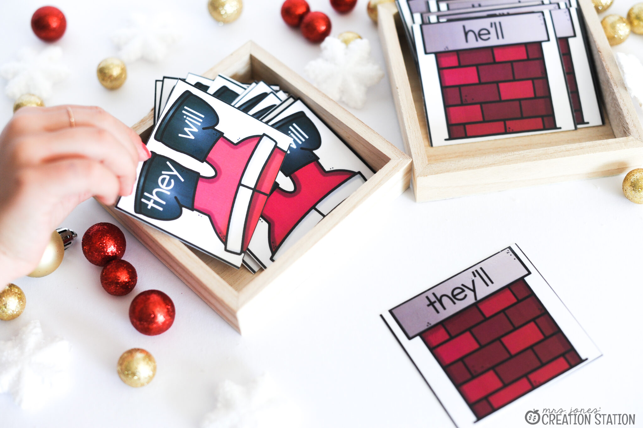 Santa Contraction Match - Mrs. Jones Creation Station