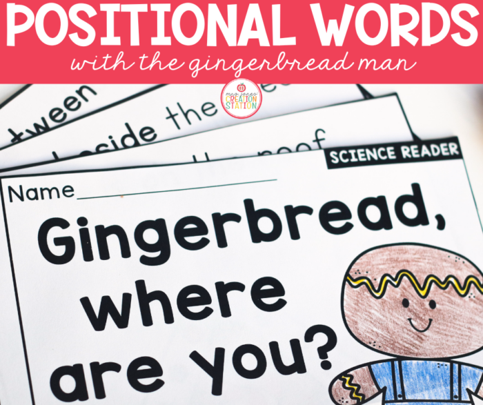 POSITIONAL WORDS WITH THE GINGERBREAD MAN - Mrs. Jones Creation Station
