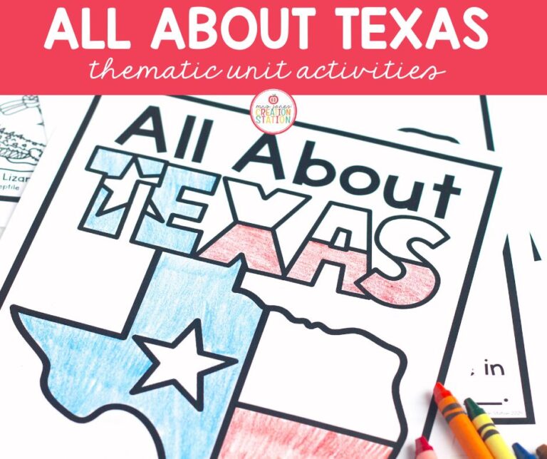 ALL ABOUT TEXAS THEMATIC UNIT - Mrs. Jones Creation Station